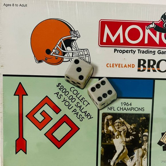 Hasbro | Games | Vintage Monopoly Cleveland Browns Edition 999 Board ...